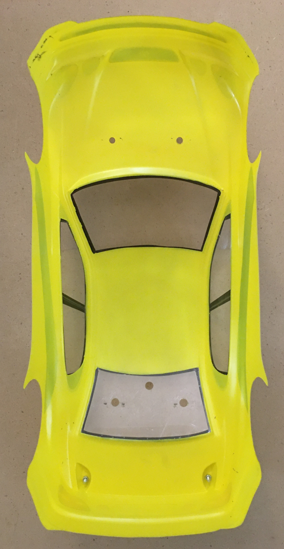 GoRC Canada. Tamiya TT-01 Lexus Yellow 1/10 Body (refurb)